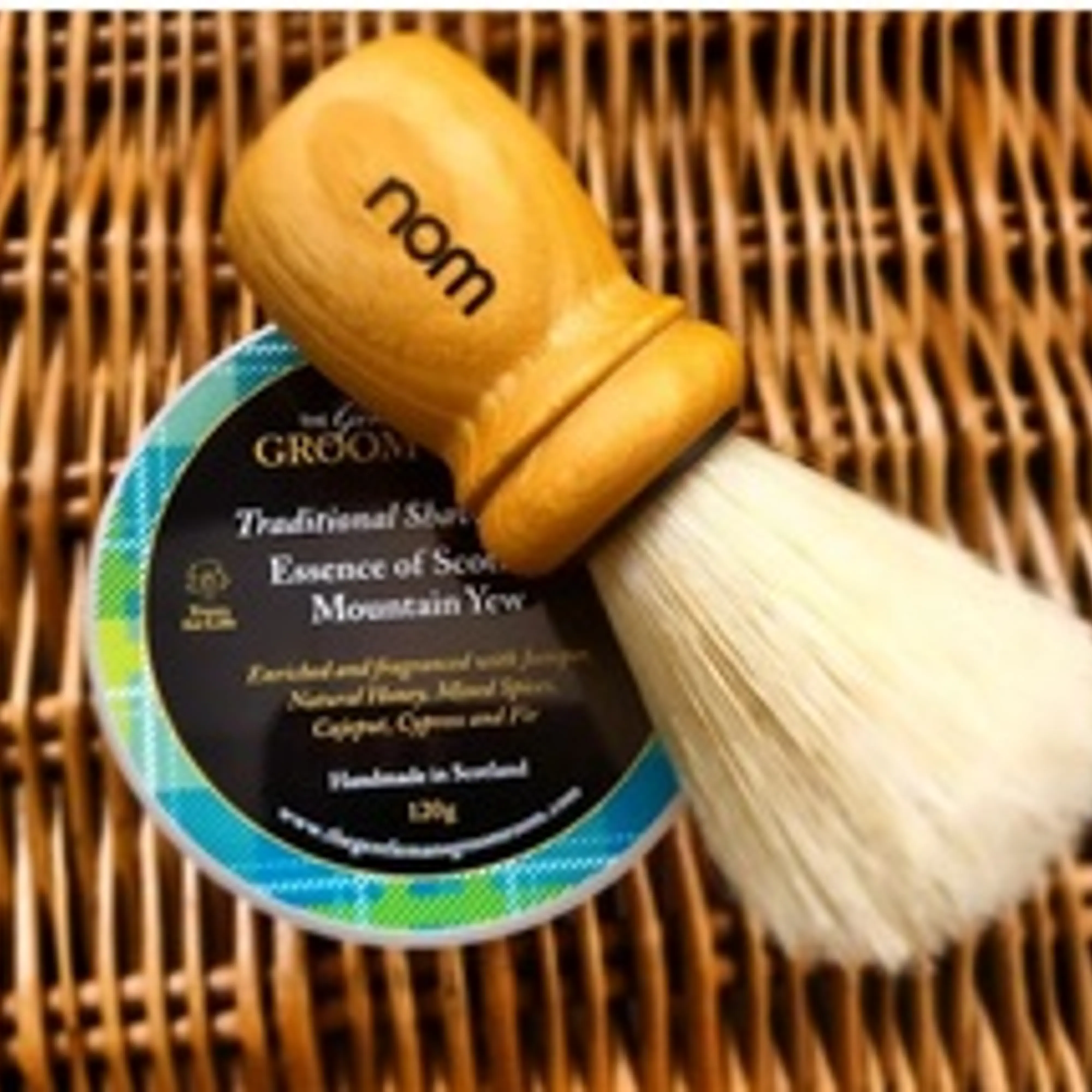 Nom Ash Wood Boar Hair Shaving Brush